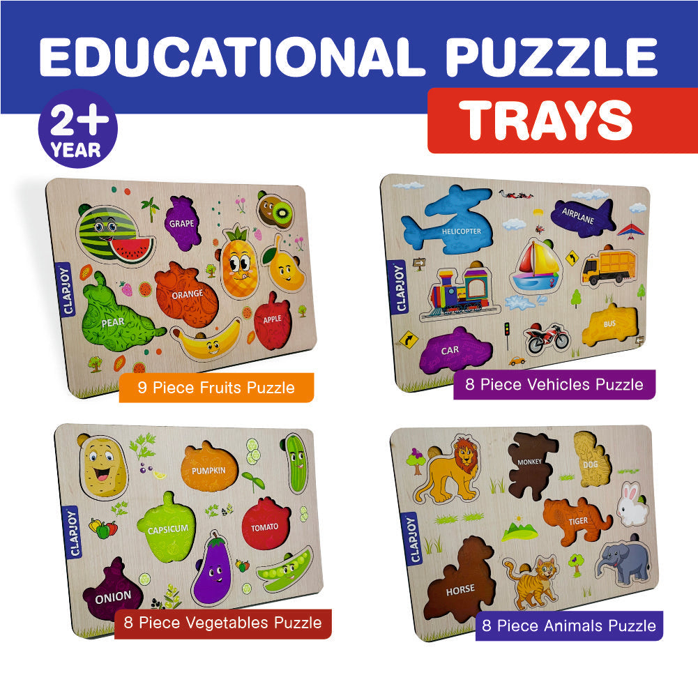 Wooden Learning Educational Board Combo