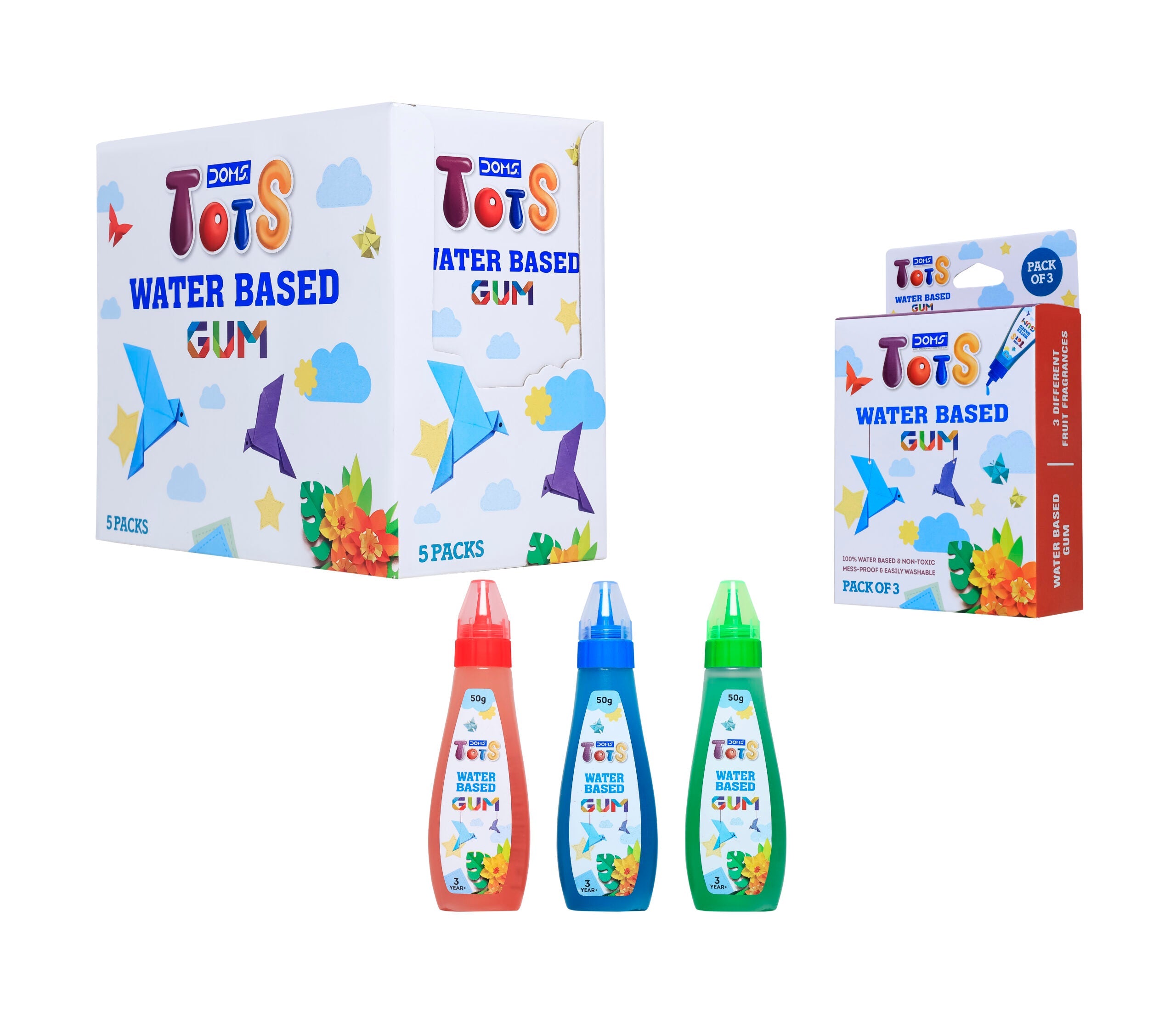 Tots Water-Based Glue – Pack of 3 (50g Each)